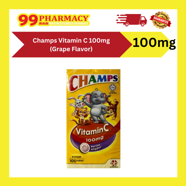 CHAMPS Vit C 100mg B/Currant 100's