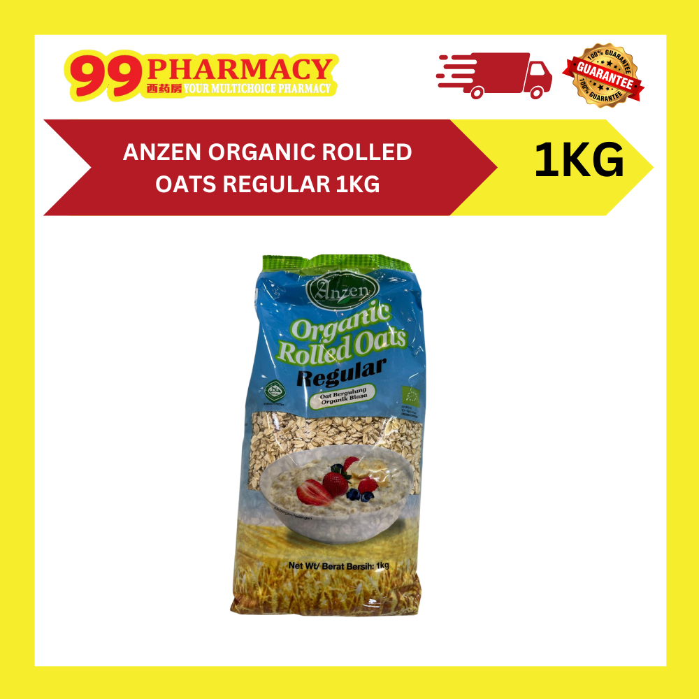 ANZEN Organic Rolled Oats Regular 1kg